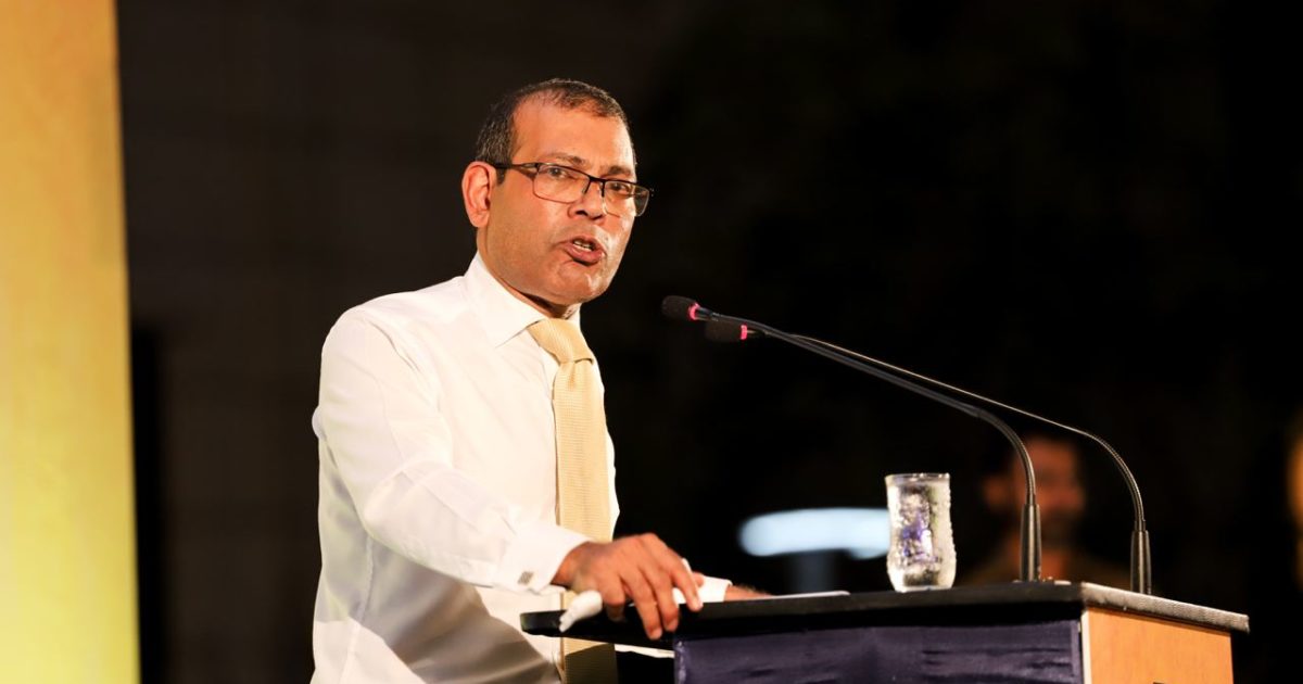 ރައީސް ޞާލިޙް ބަލިވާނީ ލަދުވެތި ގޮތަކަށް, އެމްޑީޕީ ދެވަނަ ބުރަކަށް ނުދާނެ: ރައީސް ނަޝީދު – Dhen.mv