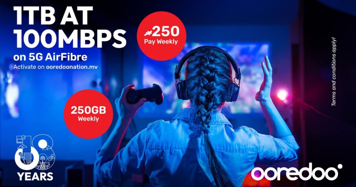 އުރީދޫ 5ޖީ އެއަރފައިބަރ ރައުޓަރުން %50 ޑިސްކައުންޓާއި، ބޮޑެތި ޑޭޓާ އެލަވަންސް އަދި ޕެރިހަށް ...