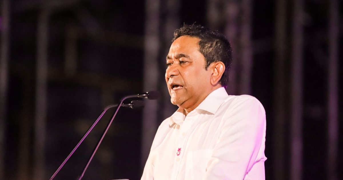 މައްސަލައަކީ މޯދީއަށް ދިން “ހުތުރު”ރައްދުތައް، އިންޑިއާ އައުޓްއެއް ނޫން: ރައީސް ޔާމީން – Dhen.mv